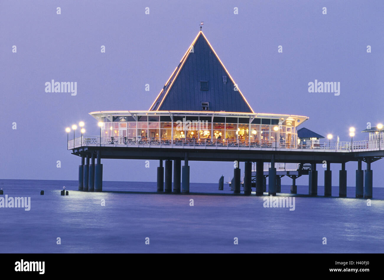 Deutschland, Mecklenburg-Vorpommern, Insel Usedom, Meer Brücke Hering ...