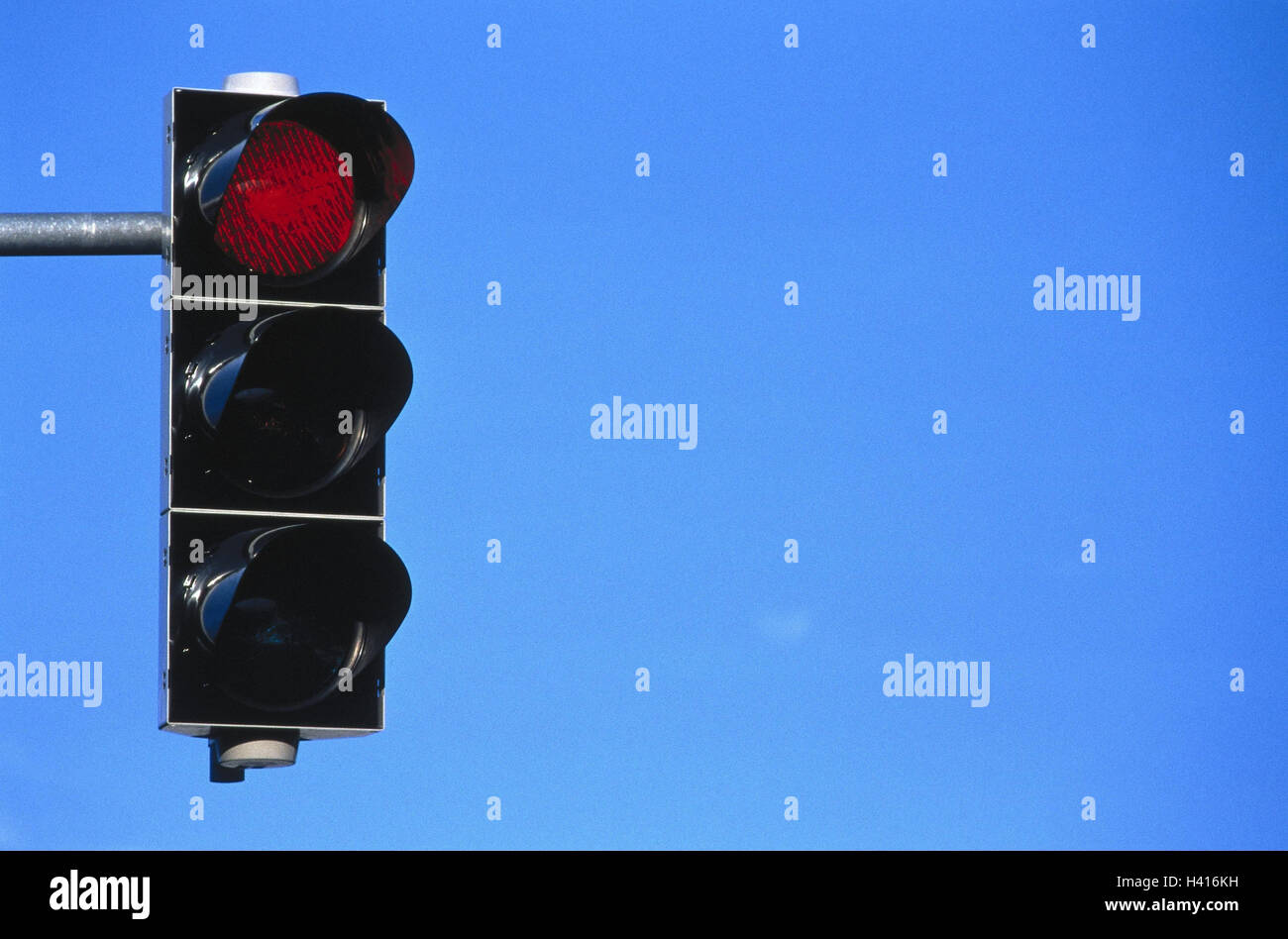 Ampel, rote, Ampel, Licht, Lichtsignal, Verkehrssteuerung, Himmel, blau ...