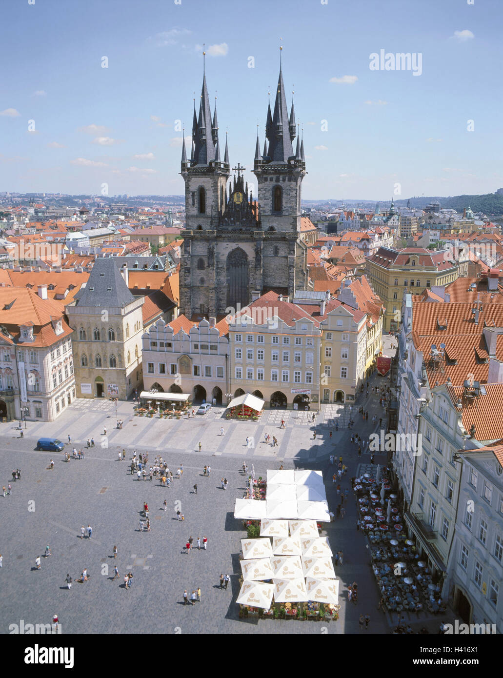 Tschechien, Prag, Altstadt, Altstadt Platz, Teynkirche, Übersicht ...