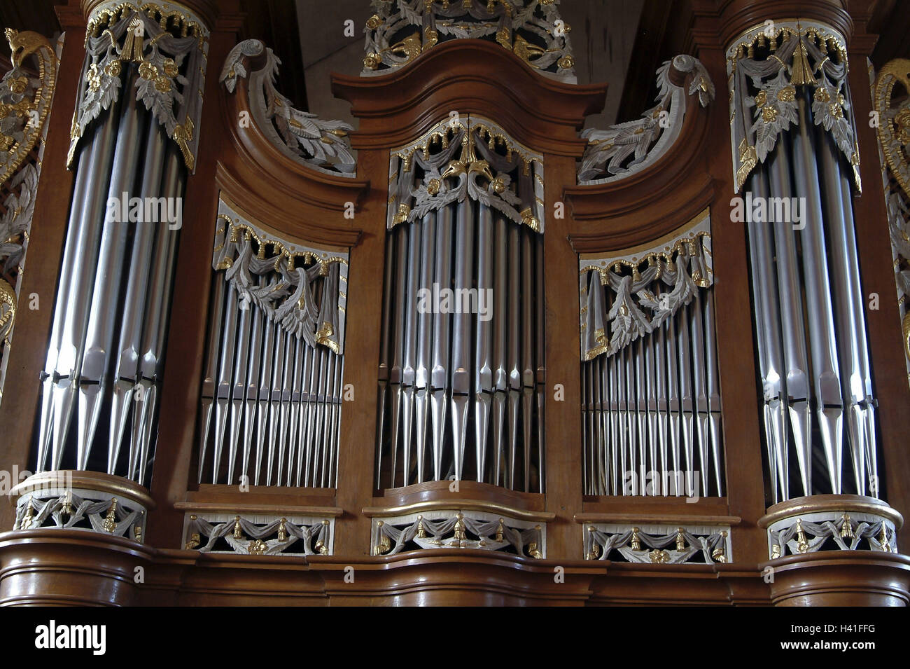 Kirche, Orgel, Detail, Orgelpfeifen, Kirchenorgel, Musik, Kirchenmusik ...