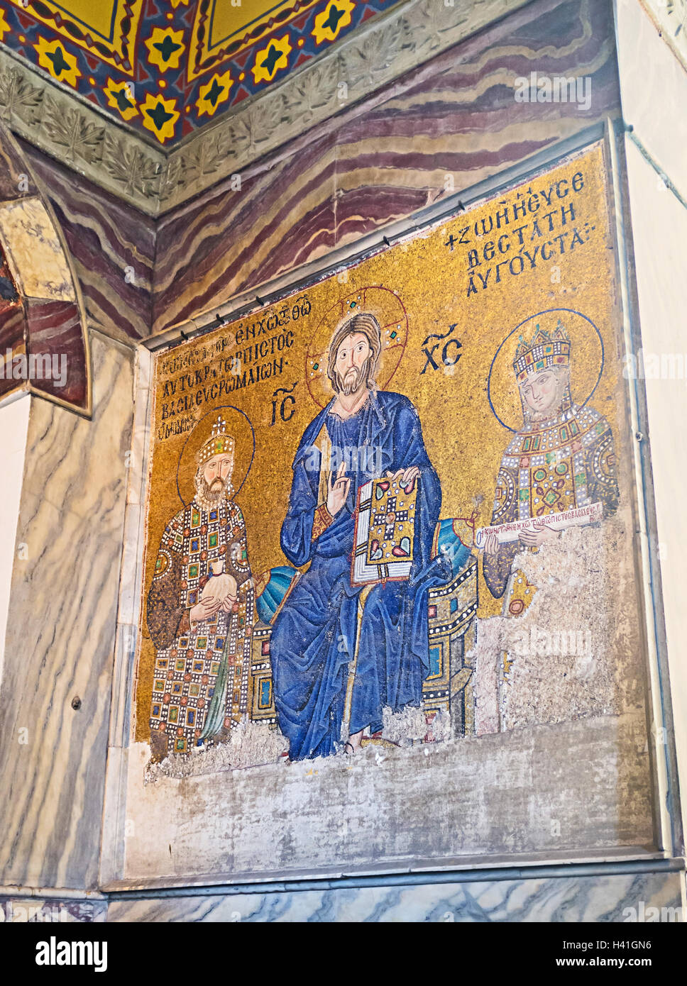Die Kaiserin Zoe Mosaiken auf der zweiten Etage der Hagia Sophia mit Jesus Empress Zoe und ...