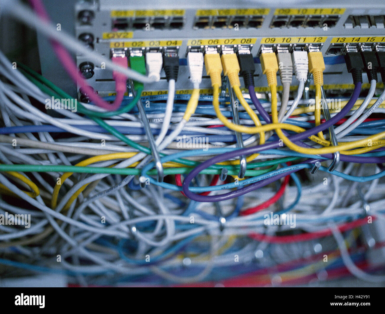 Computerraum, Server, Verbindungen, Kabel, Serverraum, Computer, Server ...