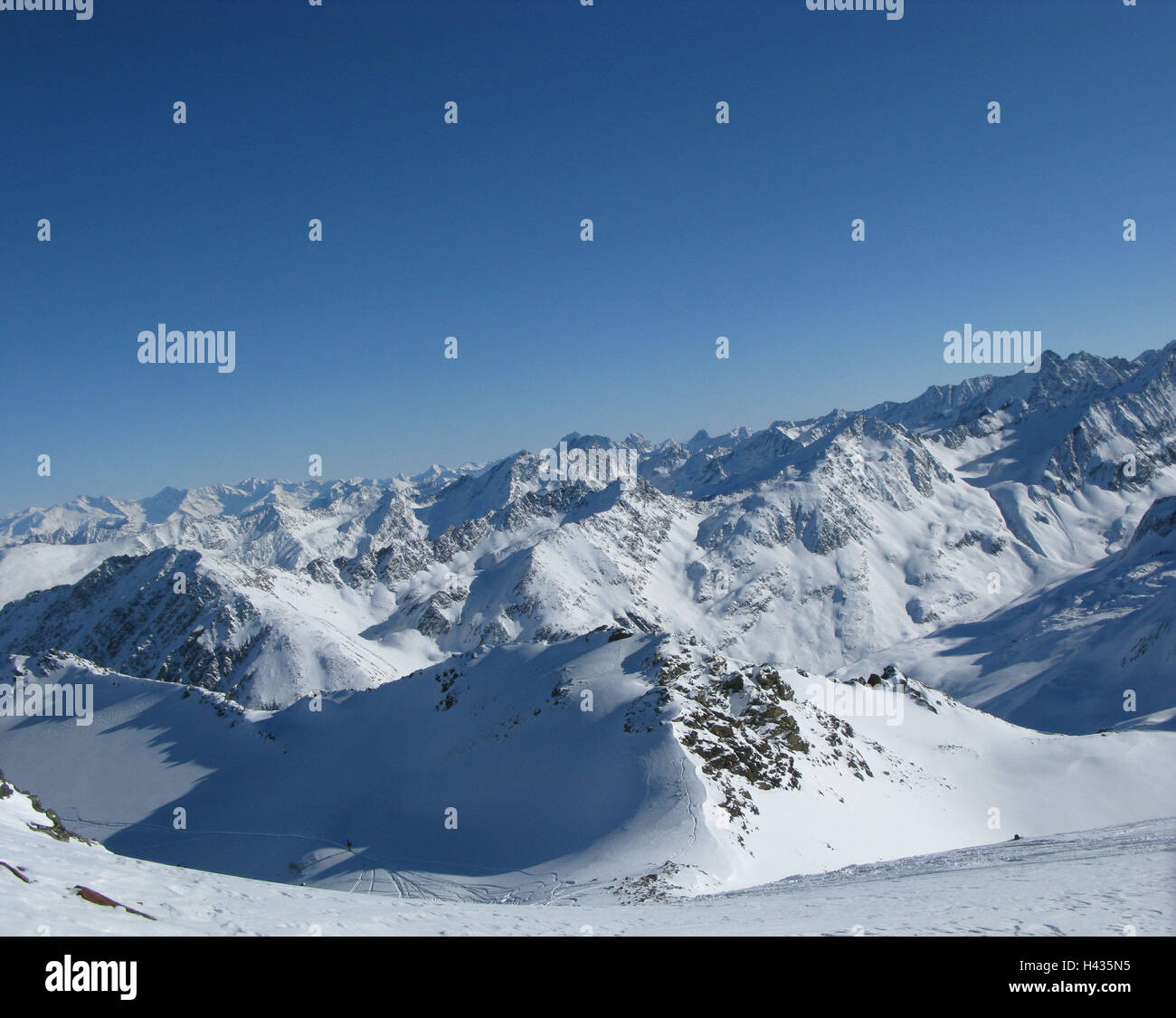 Österreich, Tirol, Stubaier Alpen, Sellrain, Berglandschaft, Winter ...
