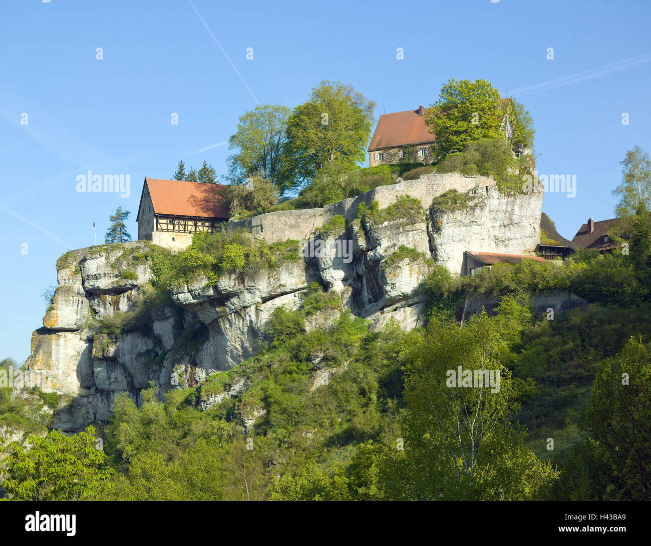Deutschland, Bayern, Pottenstein, Hill, Burg, Franken, Ort, Schlosspark ...