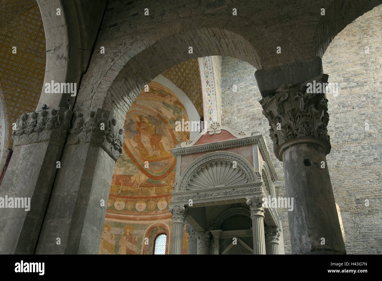 Italien, Aquileia, Basilika, Apsis, Kirche, Kathedrale, Fresken ...