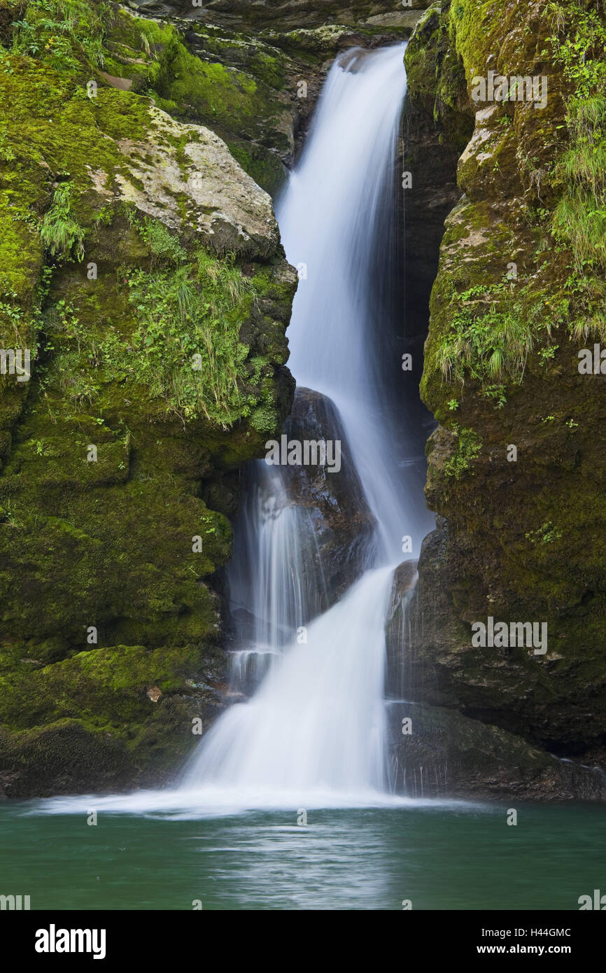 Schweiz, St. Gallen, Fluss Thur (Dorf), Giessenfall (Wasserfall ...