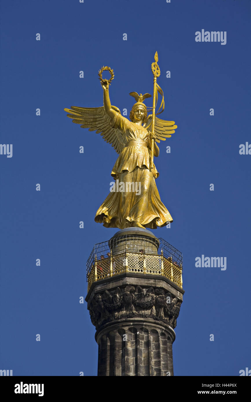 Deutschland, Berlin, Sieg Säule, Detail, Göttin Sieg Victoria, Europa ...