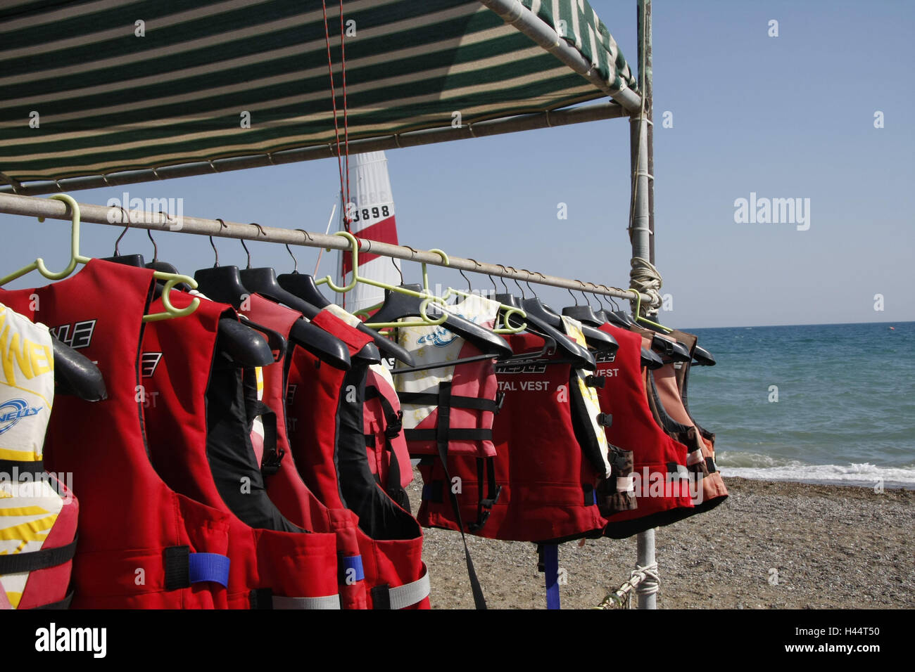 Türkei, Belek, Strand, Schwimmwesten, hängen, Meer, Reiseziel ...