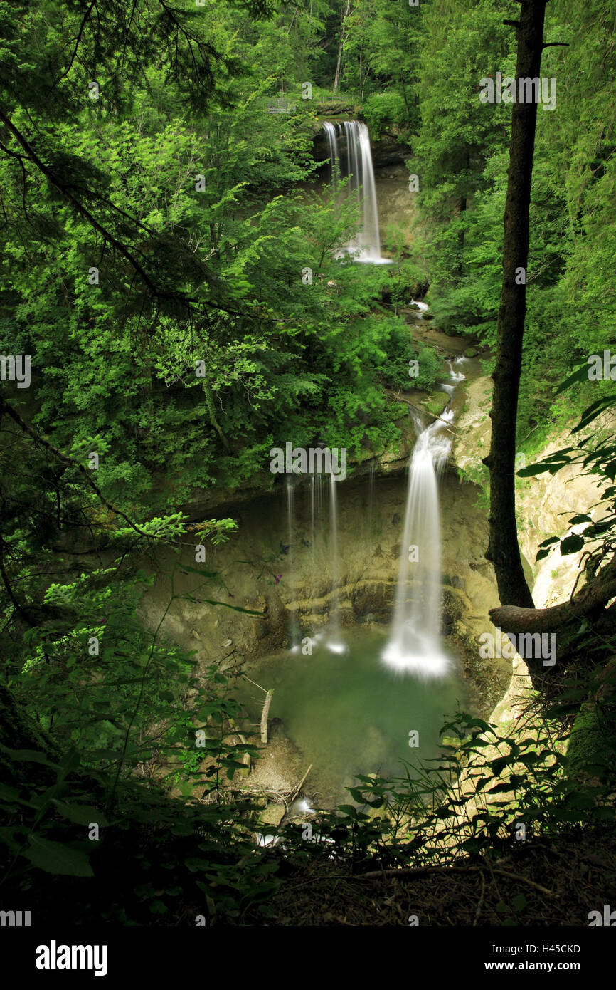 Deutschland, Bayern, Allgäu, Scheidegg Wasserfälle, Scheidegg ...