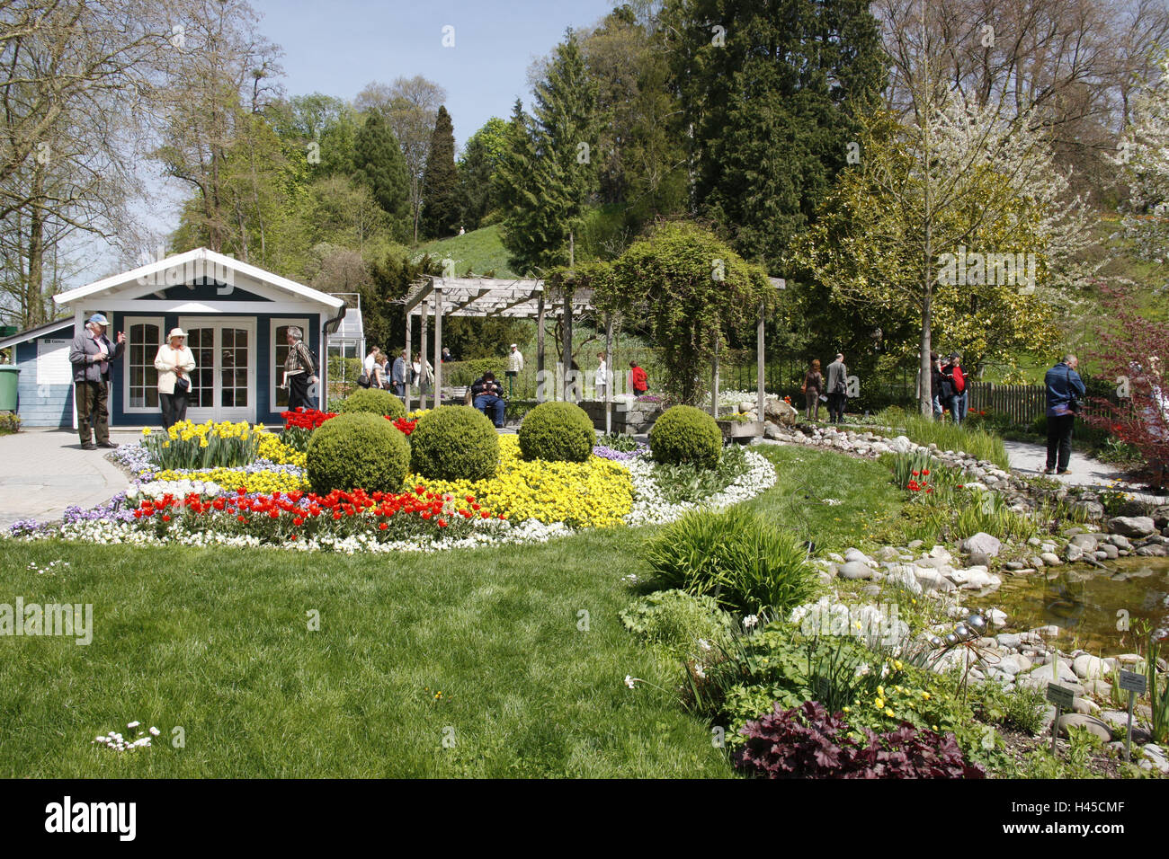 Deutschland, Bodensee, Insel Mainau, Modell Garten, Frühling Blumen ...