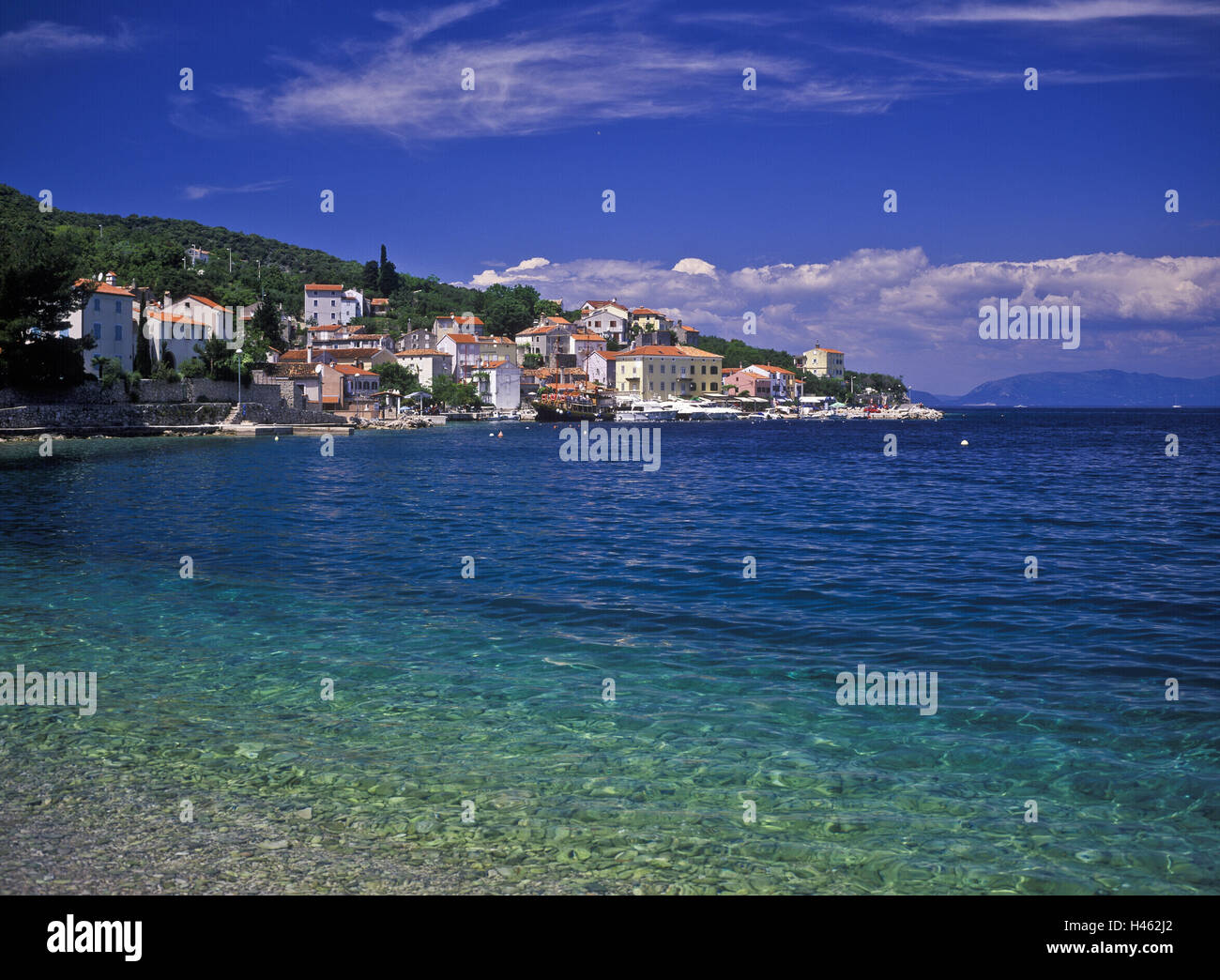 Kroatien, Kvarner-Bucht, Insel Cres, Valun, lokale Ansicht, Ort, Häuser ...