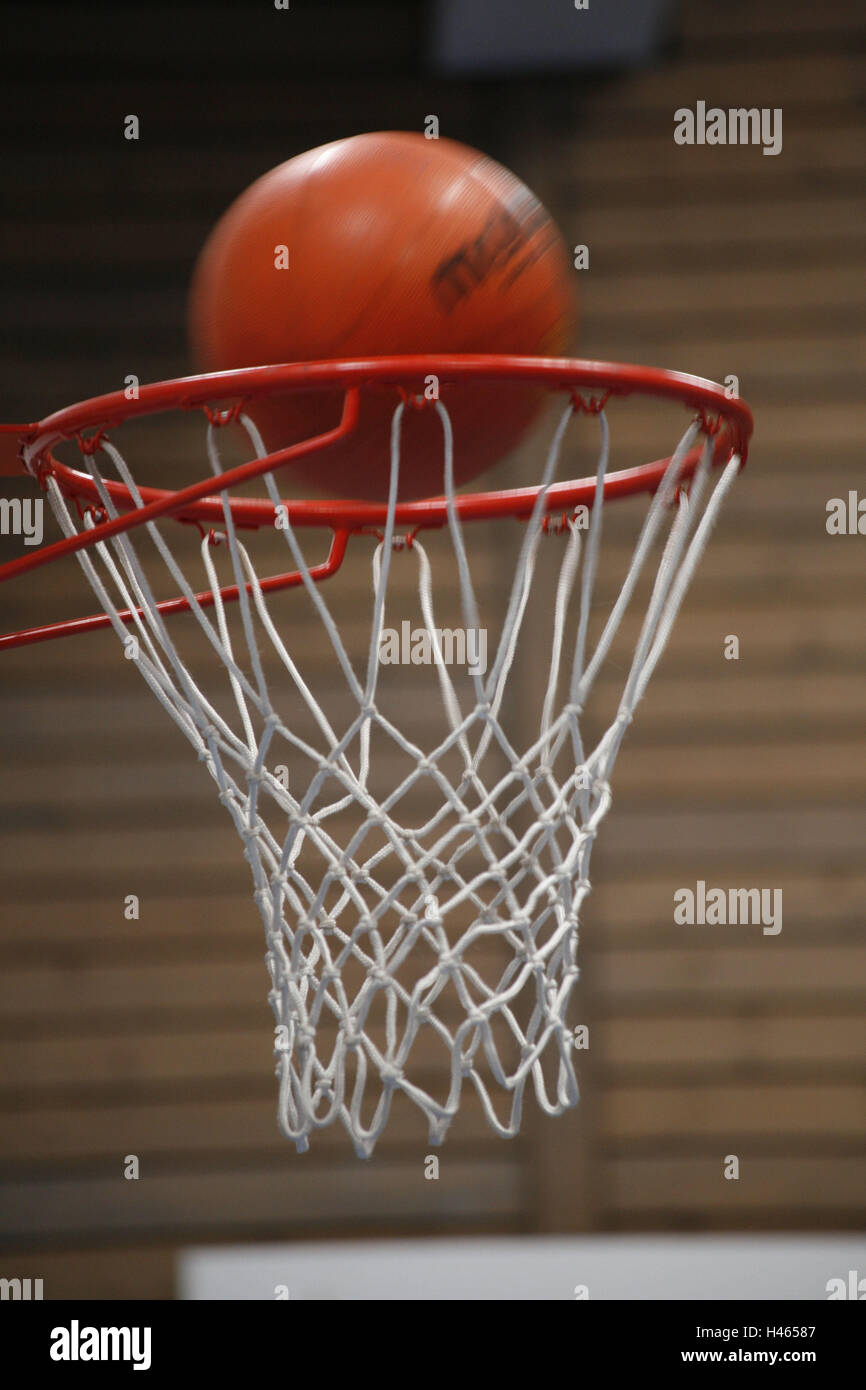Basketball, Basketball-Korb, Basketball-Netzwerk, Unschärfe, Ring ...