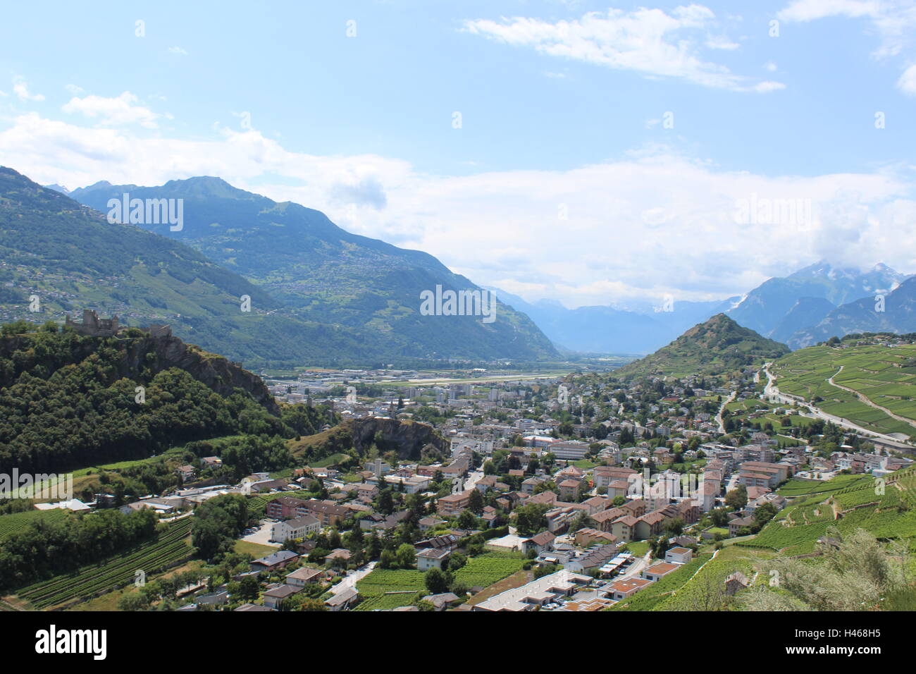 Sion im Kanton Wallis, Schweiz Stockfotografie - Alamy