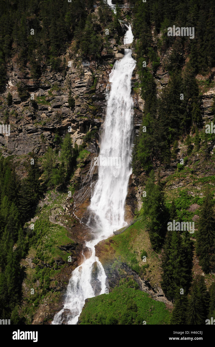 Österreich, Tirol, Ötztal, Niederthai, Stuibenfall, Umhausen, Berg ...