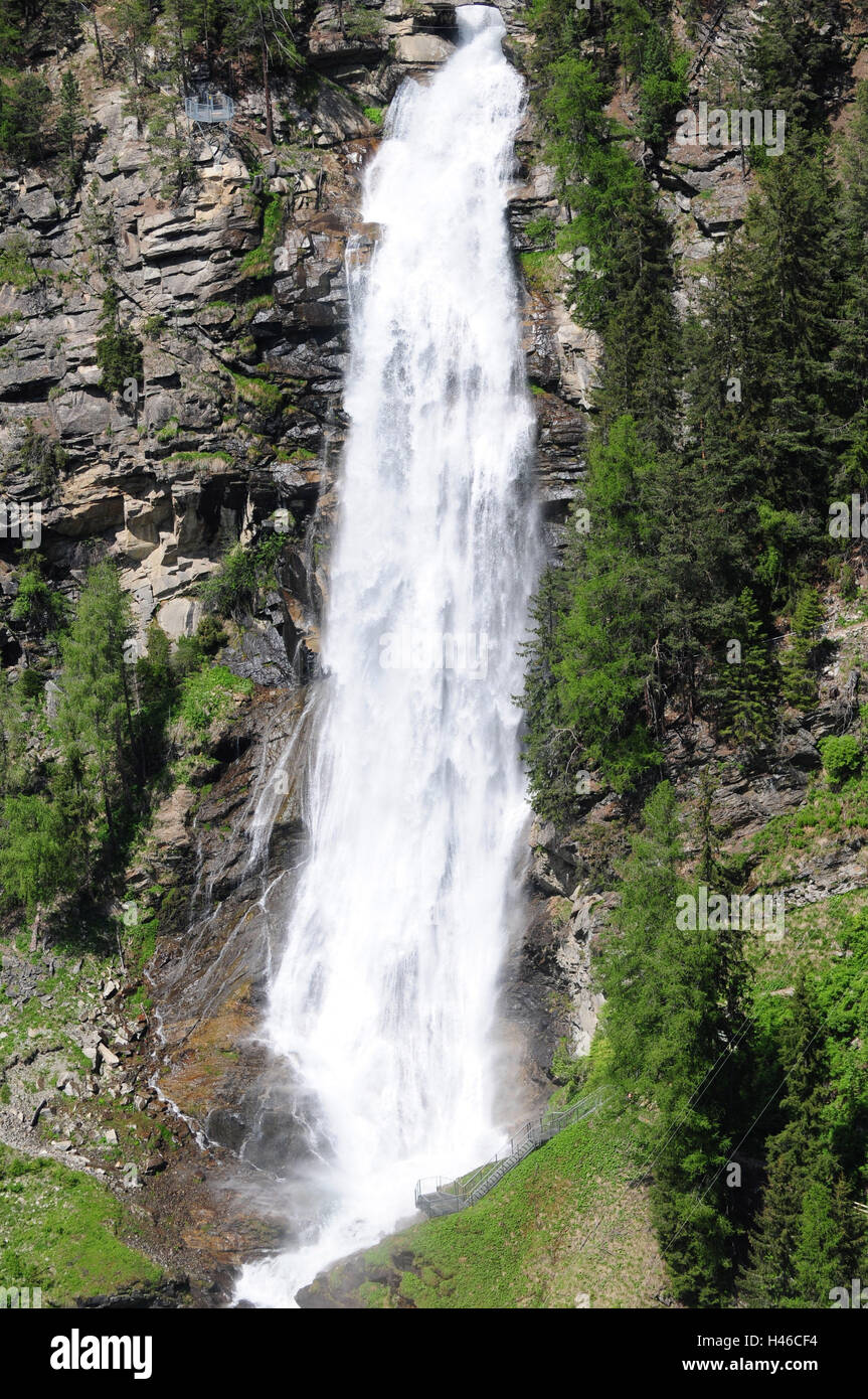 Österreich, Tirol, Ötztal, Niederthai, Stuibenfall, Umhausen, Berg ...