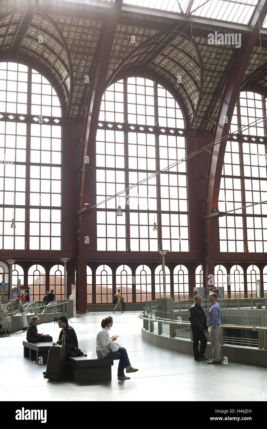 Belgien, Antwerpen, Hauptbahnhof, Halle, Reisende, Antwerpen-Centraal ...