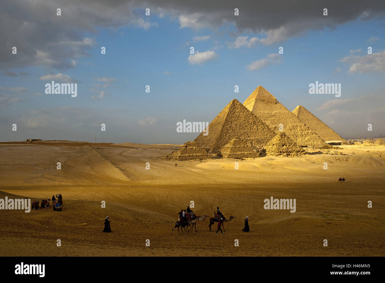 Ägypten, Kairo, Gizeh, Pyramiden, Queen es Pyramiden, Chephren-Pyramide ...