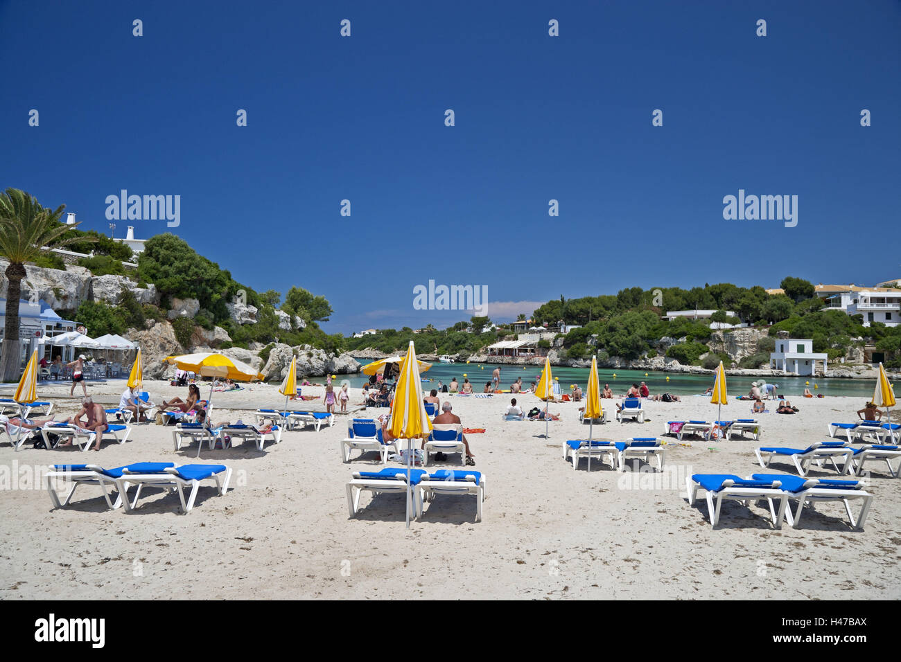 Strand von Cala Santandria, Menorca Stockfotografie - Alamy
