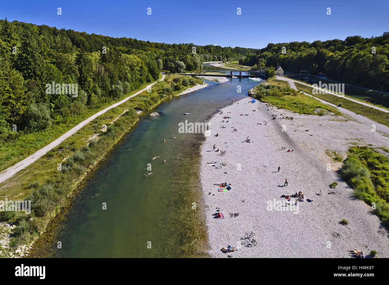 Isar Badestrand Stockfotos und -bilder Kaufen - Alamy
