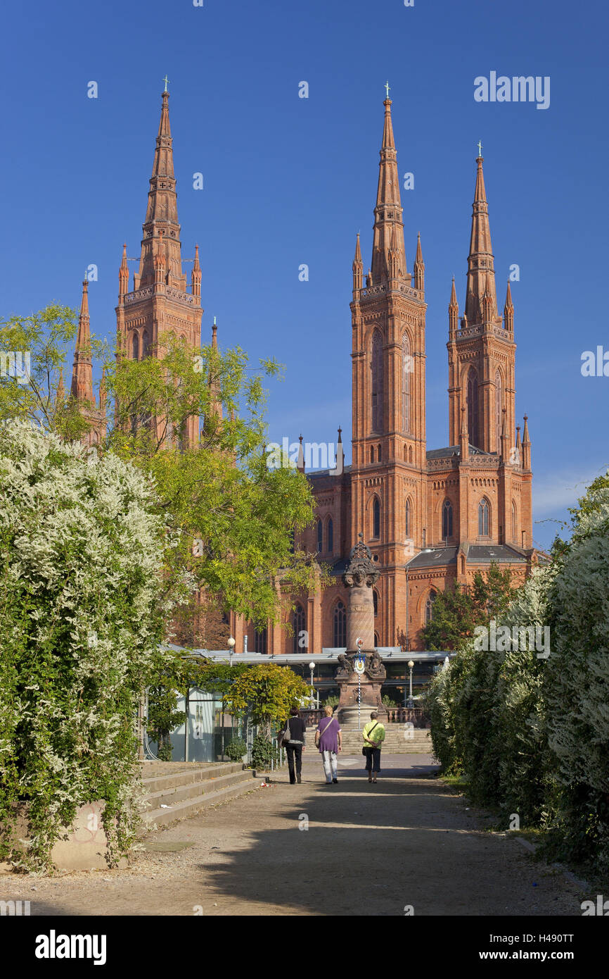 Deutschland, Hessen, Landeshauptstadt Wiesbaden, Dern'sches Gelände, Marktkirche Stockfotografie ...