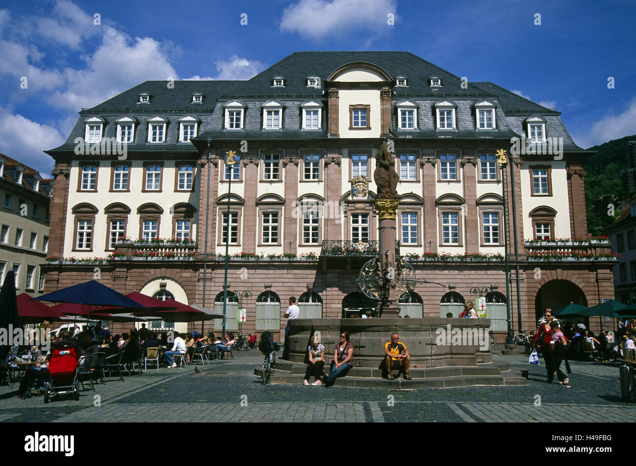 Deutschland, Baden-Wurttemberg, Heidelberg, Altstadt, Rathaus, na ja ...