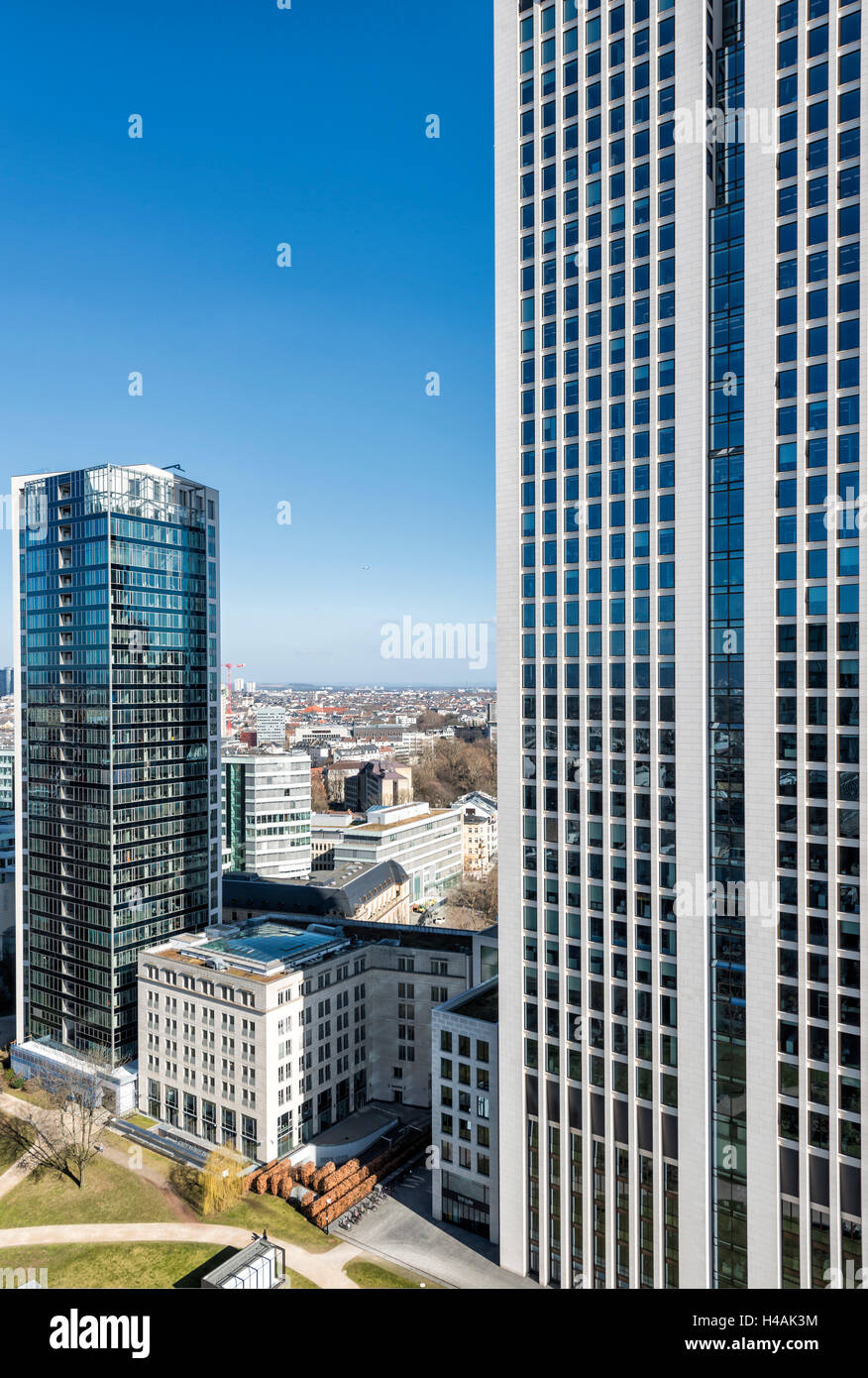 Frankfurt am Main, Hessen, Deutschland, Opernturm und Park Tower in ...