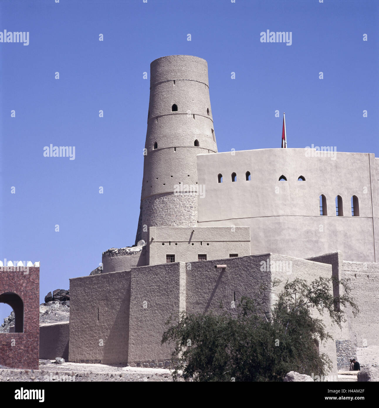 Oman, Bahla, Festung, außen, UNESCO-Weltkulturerbe, Tourist, Person ...