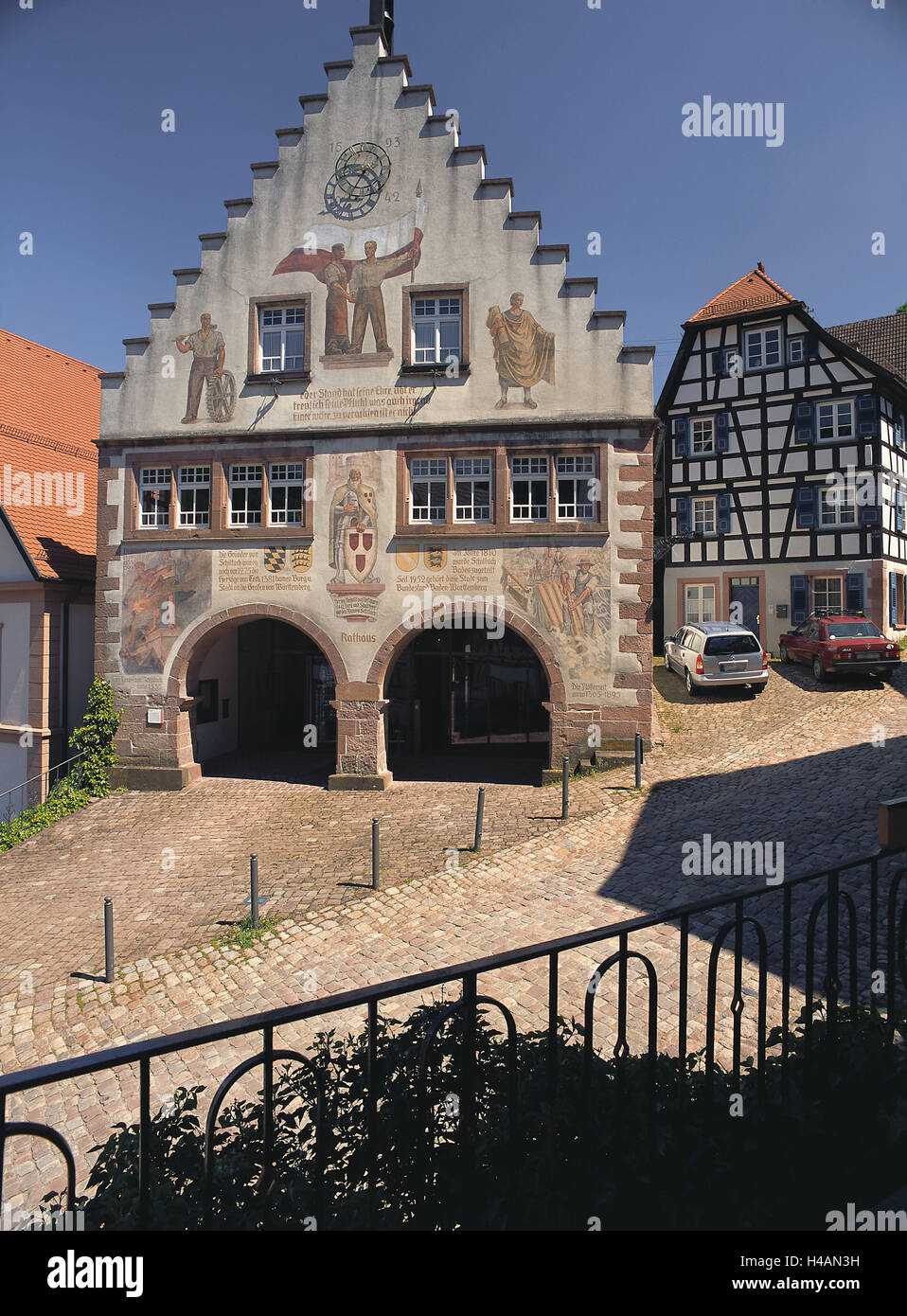 Deutschland, Baden-Wurttemberg, Schiltach, Rathaus, Schwarzwald ...