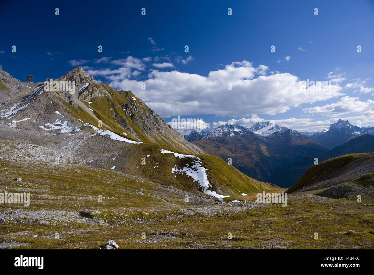 Österreich, Tirol, Lechtaler Alpen, Berg Arl, St. Anton, Valluga Bahn ...
