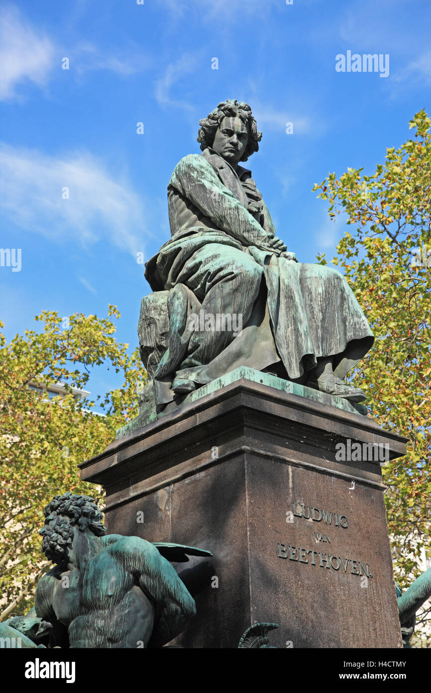 Österreich, historische Zentrum Wien Beethoven Statue, UNESCO-Welterbe ...