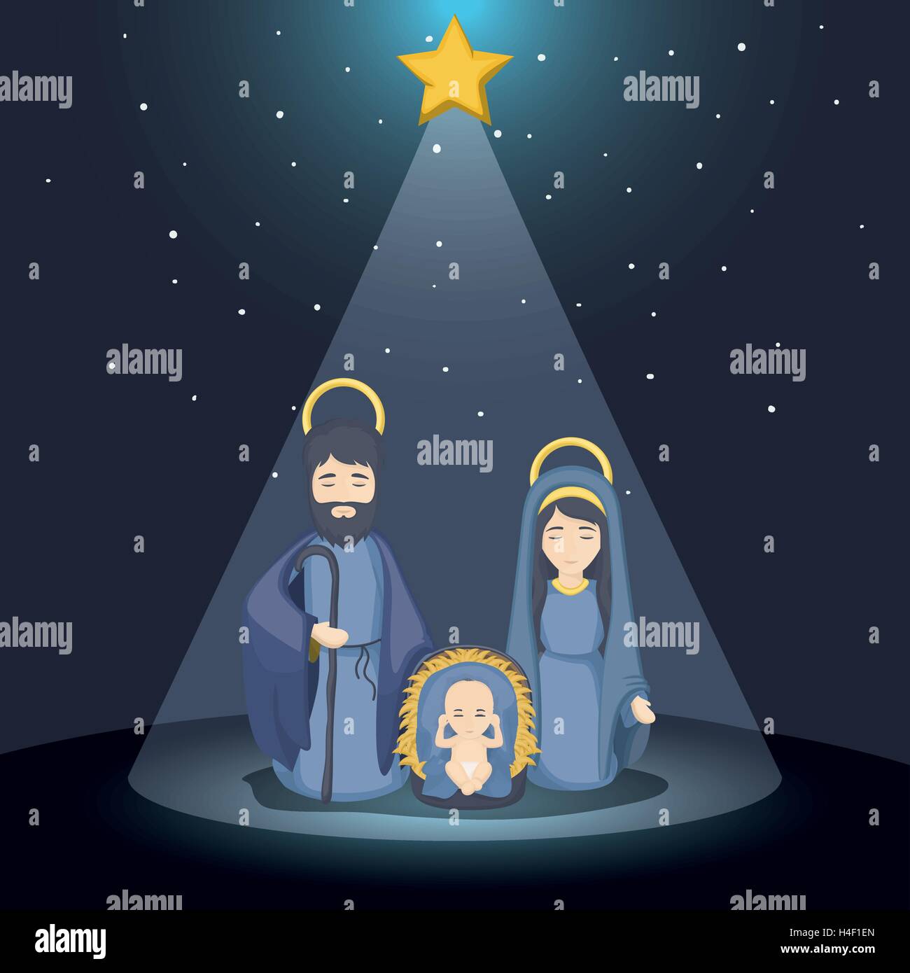 Joseph maria jesus christus cartoon -Fotos und -Bildmaterial in hoher ...
