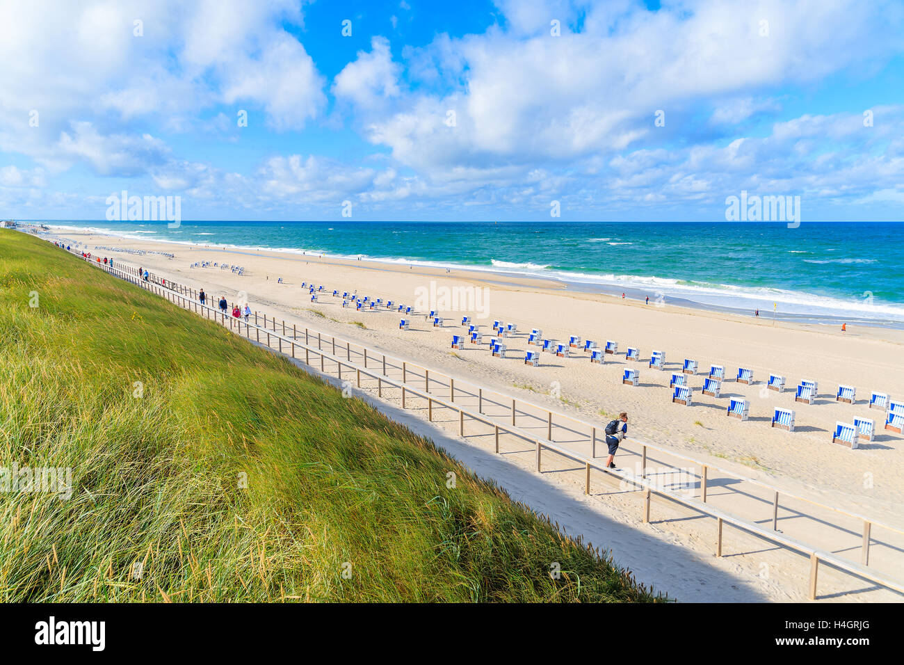 Insel SYLT, Deutschland - SEP 11, 2016: Blick auf Strand und ...