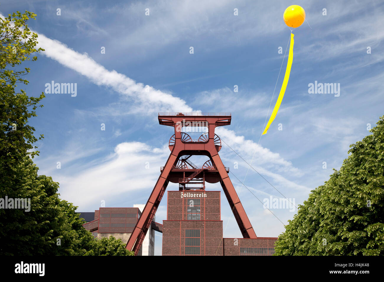 Gelber Ballon, Schachtzeichen, Mine Welle Zeichen, Ruhr 2010 ...