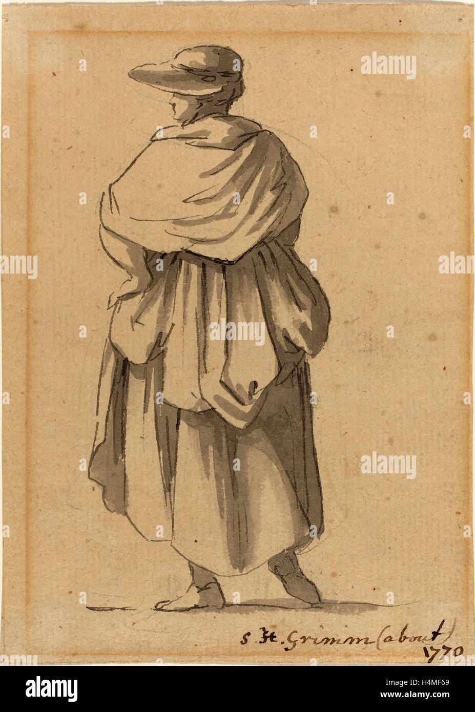 Samuel Hieronymus Grimm (Swiss, 1733-1794), A Bäuerin, c. 1770, Feder ...