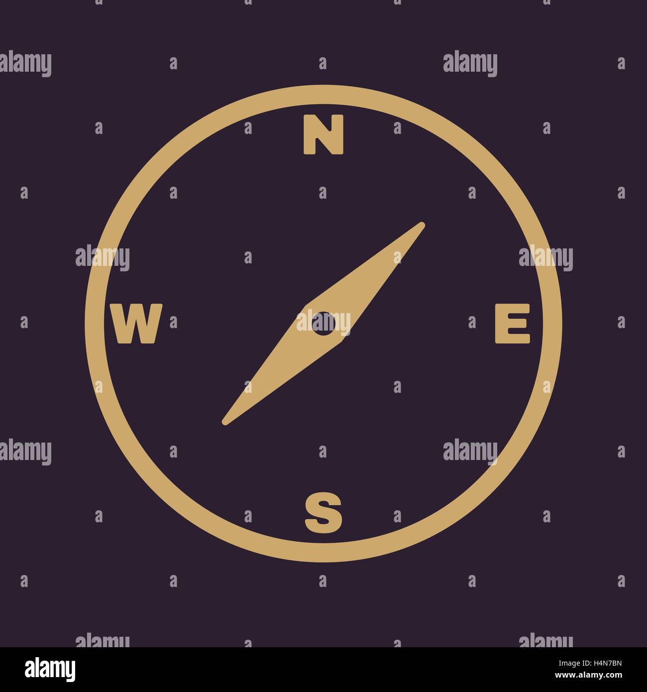 Das Kompass-Symbol. Kompass-symbol Stock-Vektorgrafik - Alamy