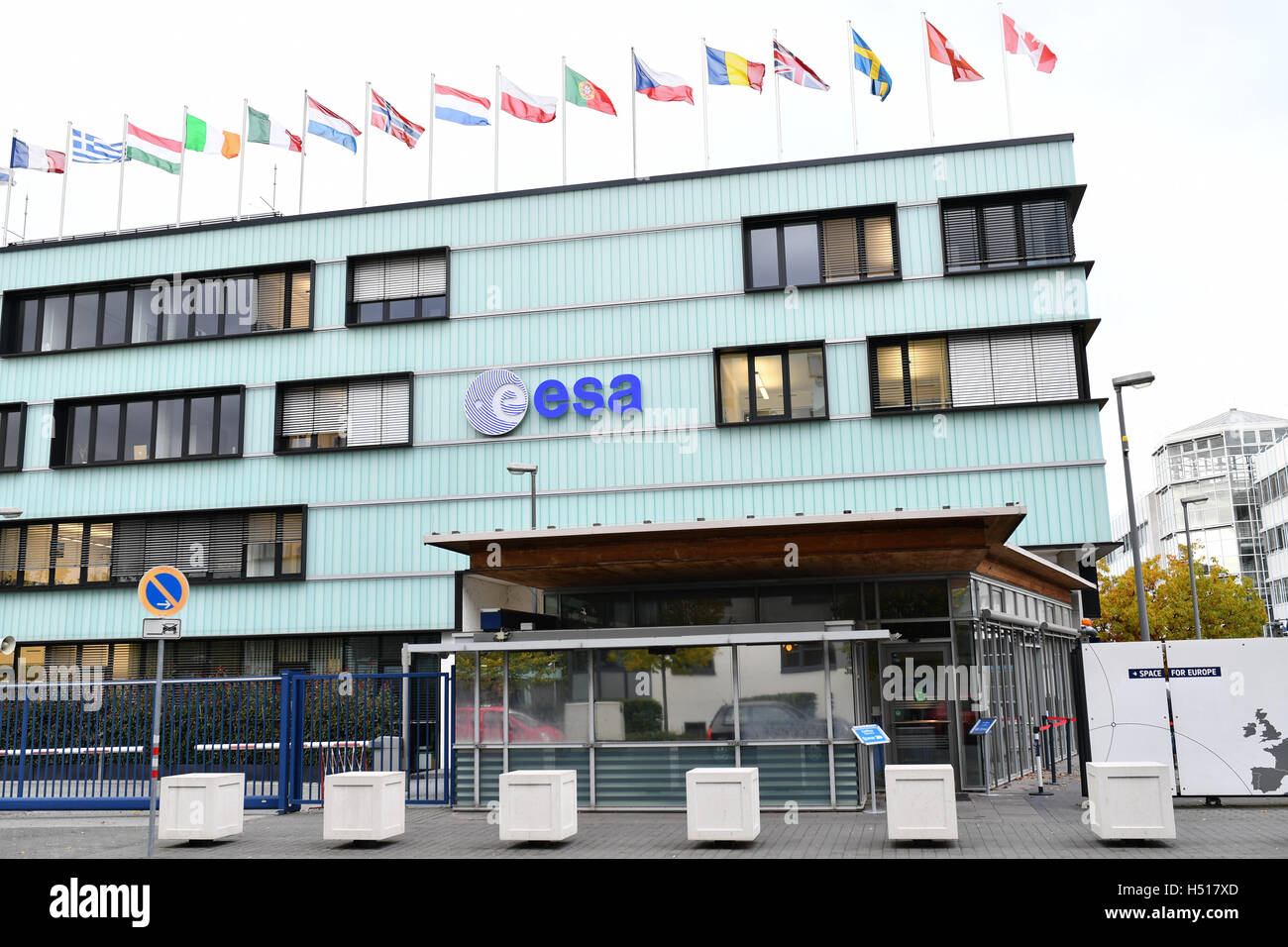 Darmstadt, Deutschland. 19. Oktober 2016. Ein Blick auf das Gebäude am ...