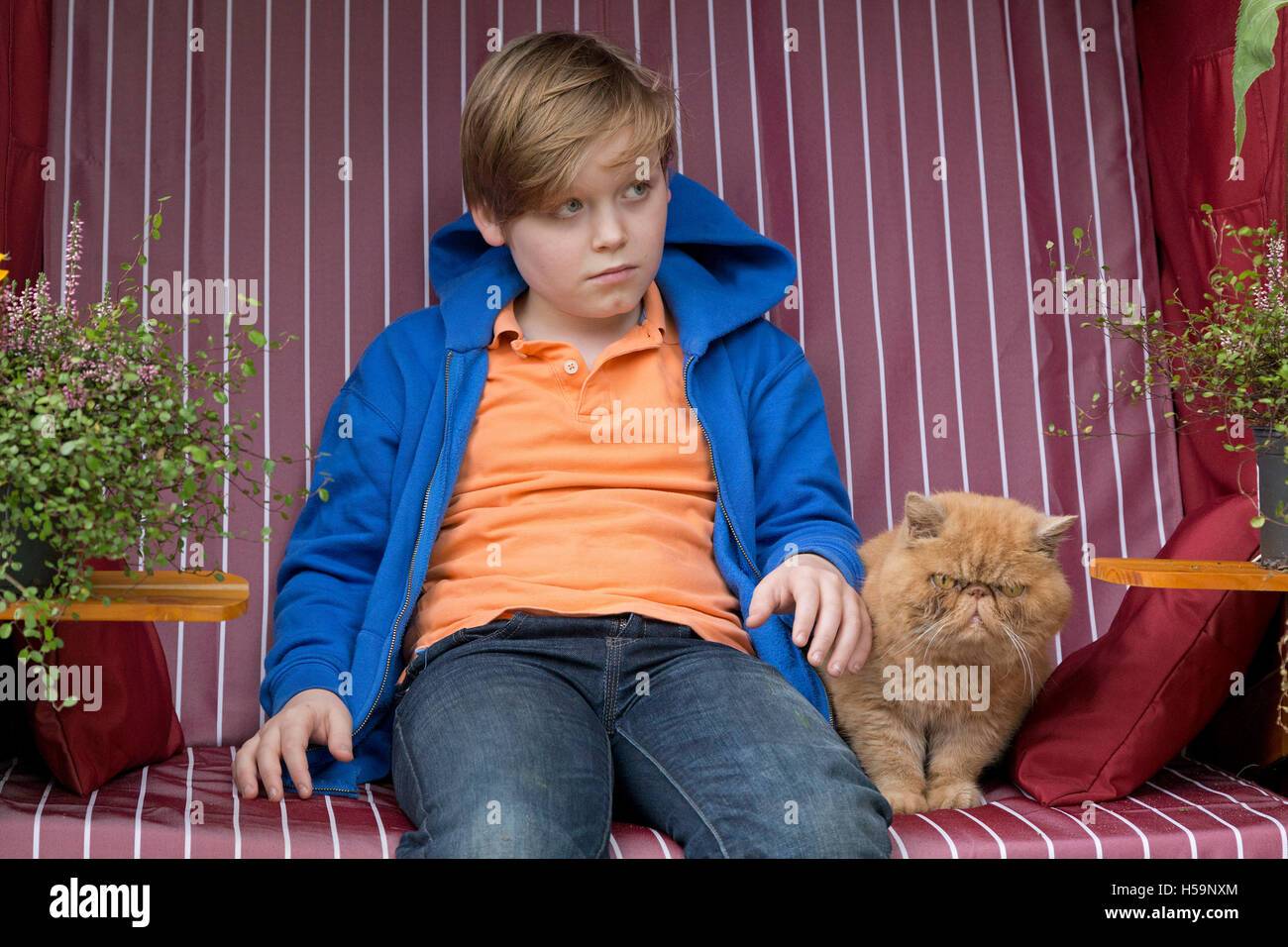 Der junge mit der katze -Fotos und -Bildmaterial in hoher Auflösung – Alamy