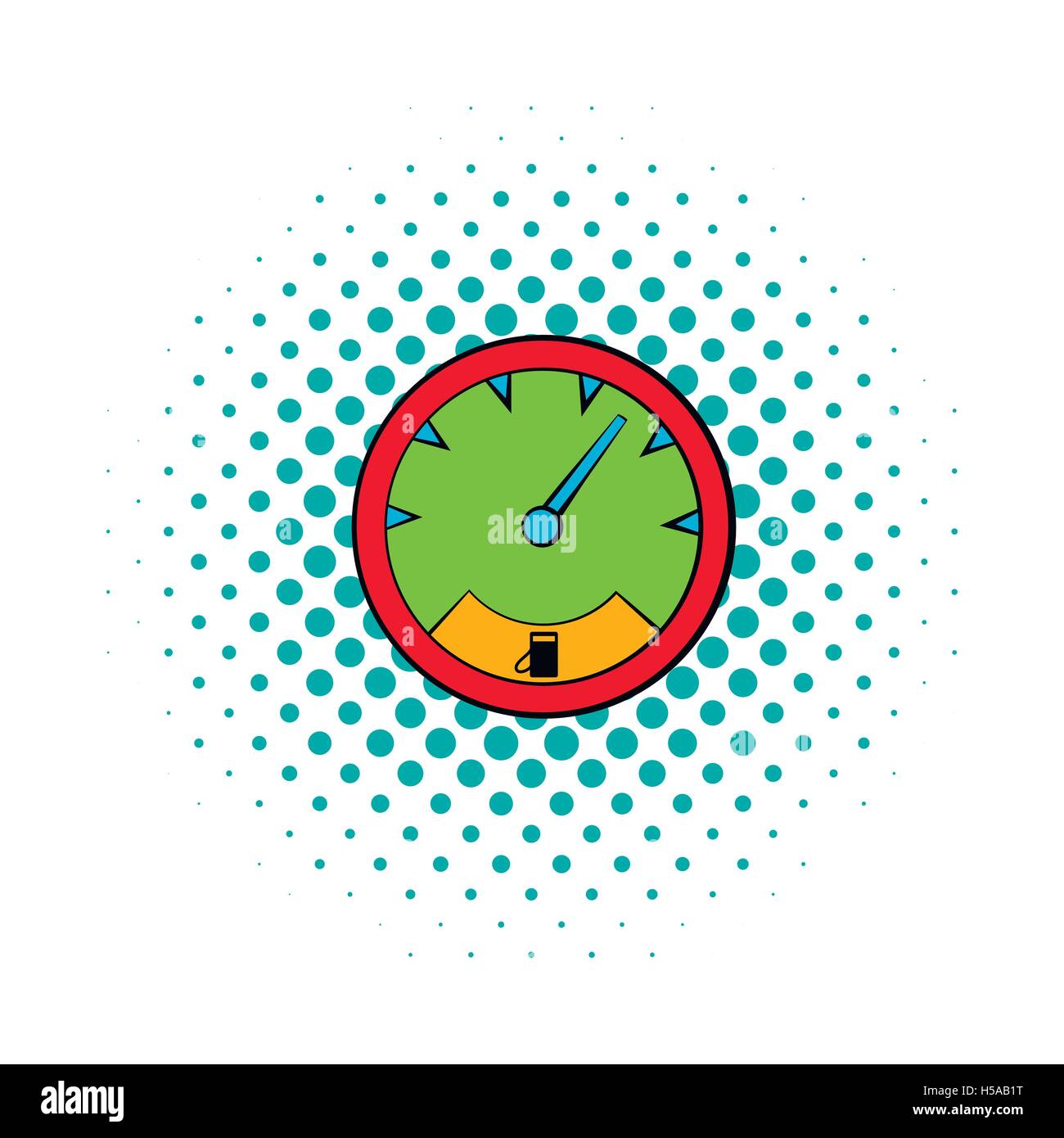 Tacho-Symbol im Comic-Stil Stock-Vektorgrafik - Alamy