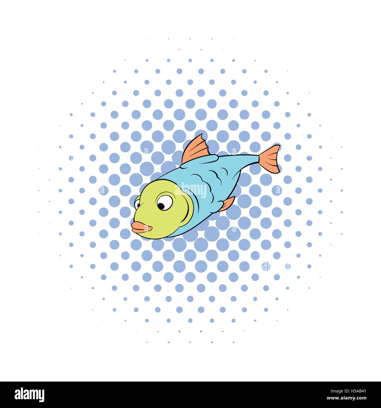 Fisch-Symbol im Comic-Stil Stock-Vektorgrafik - Alamy