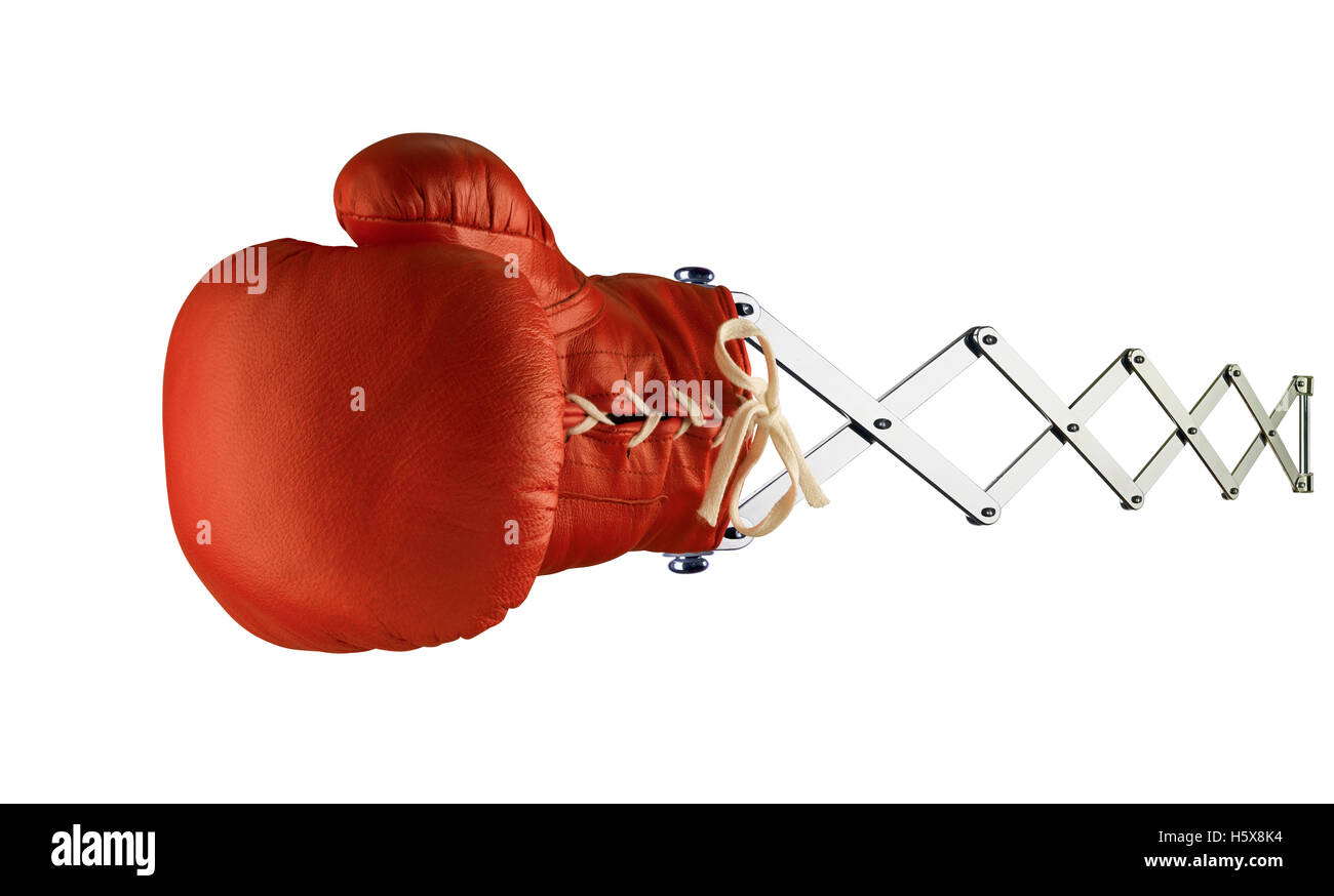 Roter boxhandschuh auf frühling isoliert auf weißem hintergrund -Fotos ...