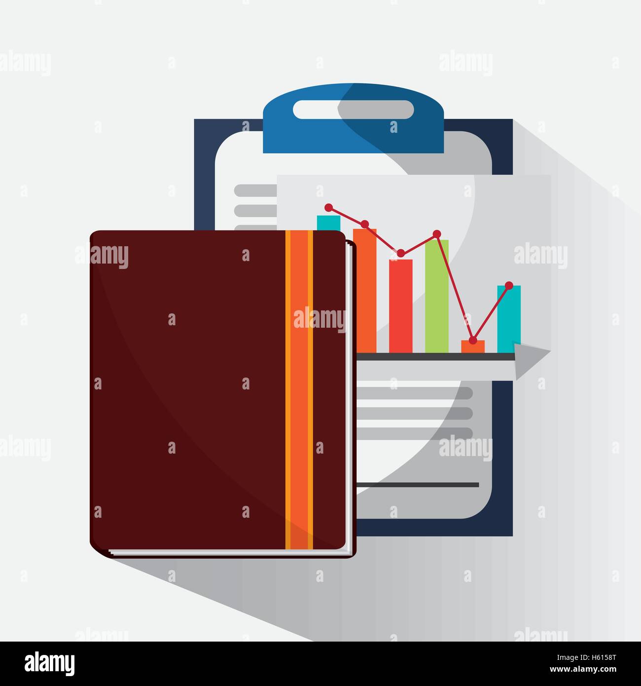 Checkliste-Infografik und Notebook-design Stock-Vektorgrafik - Alamy