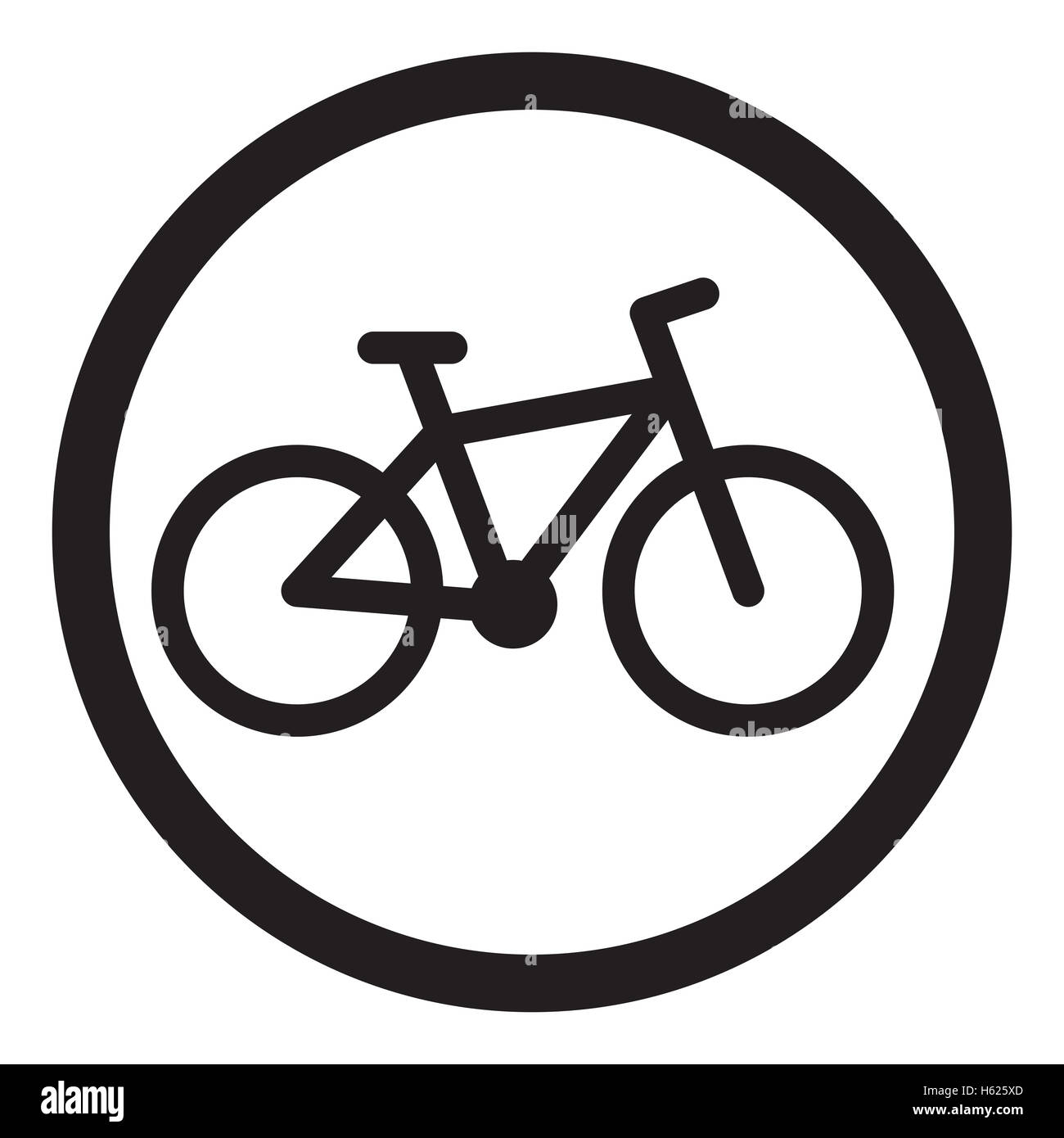 Fahrrad-Symbol schwarz. Zyklus-Symbol und Fahrrad-Symbol, Mountain-Bike ...