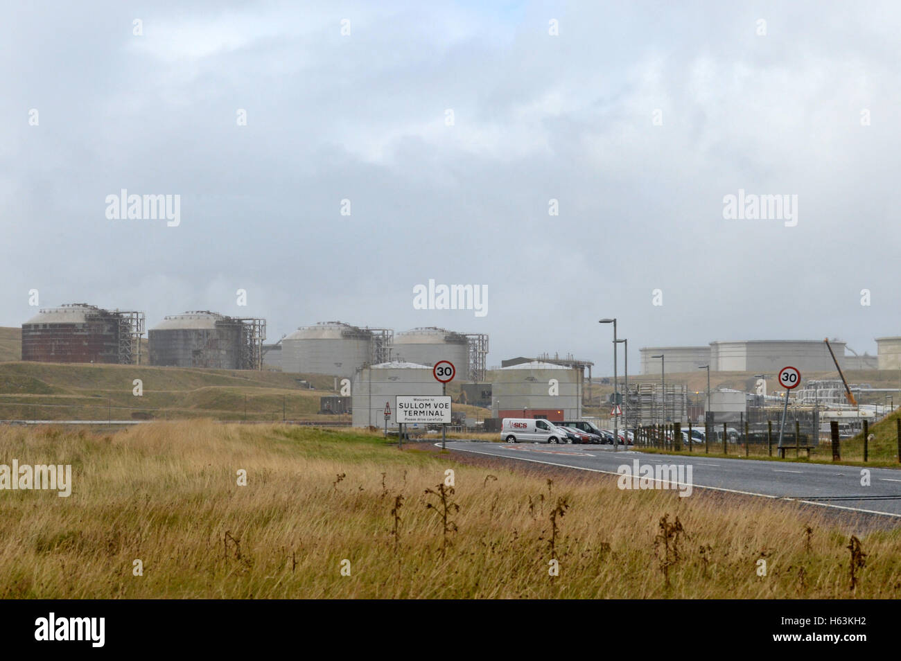 Sullom Voe Terminal, Shetland-Inseln wurden Brent und Clair Rohöl aus ...