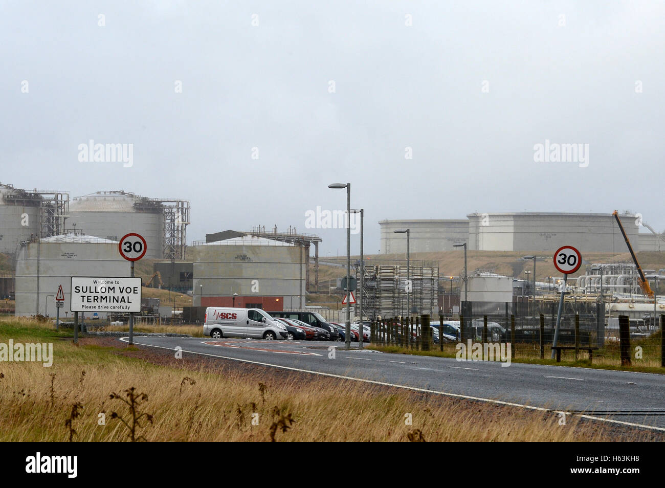 Sullom Voe Terminal, Shetland-Inseln wurden Brent und Clair Rohöl aus ...