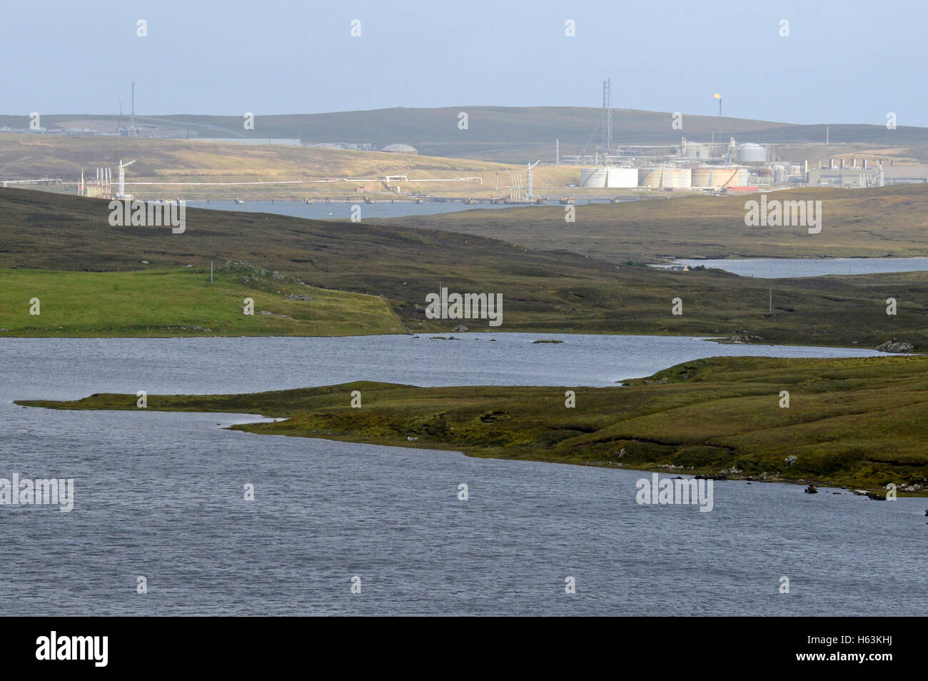 Sullom Voe Terminal, Shetland-Inseln wurden Brent und Clair Rohöl aus ...