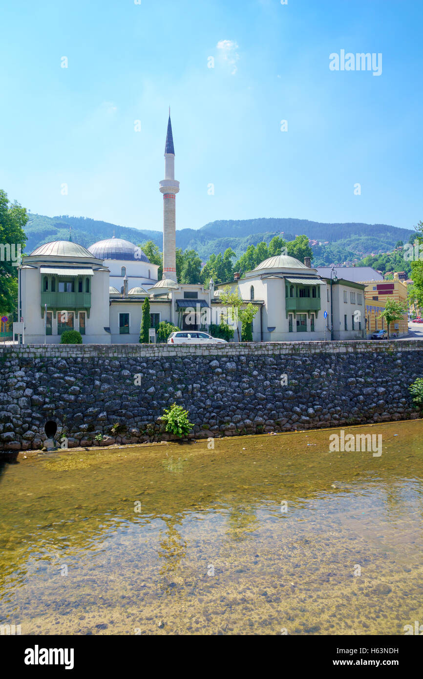 Die Tabacki Mesdzid Moschee in Sarajevo, Bosnien und Herzegowina ...