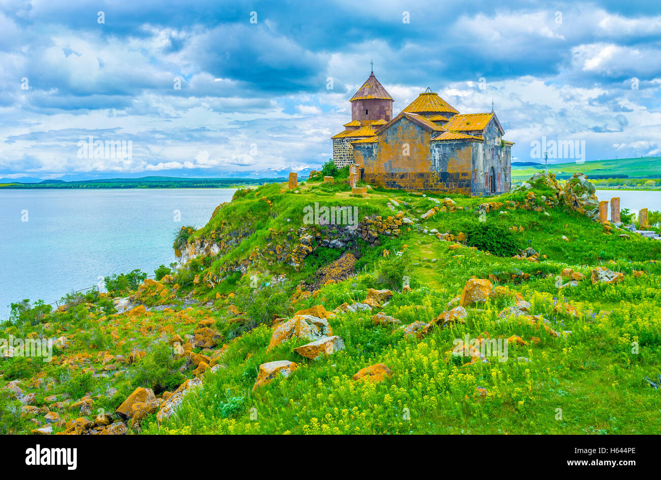 Sevan See verfügt über viele Monasic-komplexe an seinen Ufern, das ...