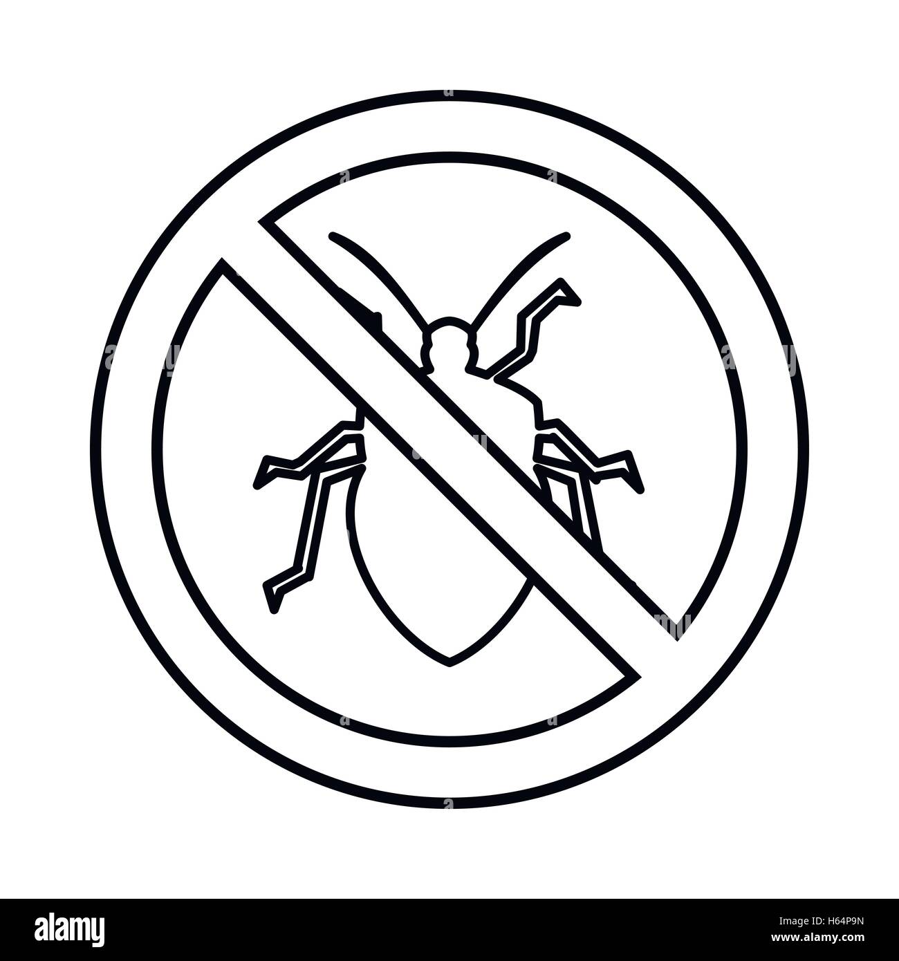 Kein Fehler Zeichen Symbol, Umriss-Stil Stock-Vektorgrafik - Alamy
