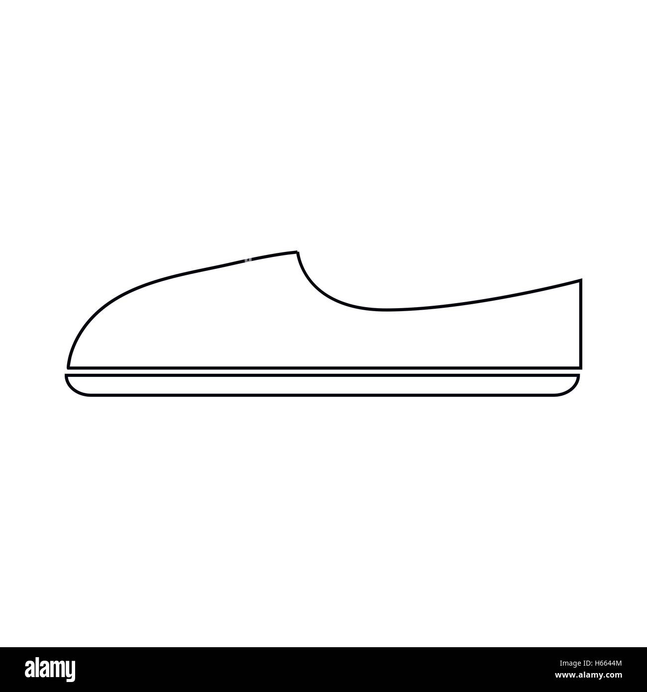 Schuh-Symbol im Umriss-Stil Stock-Vektorgrafik - Alamy