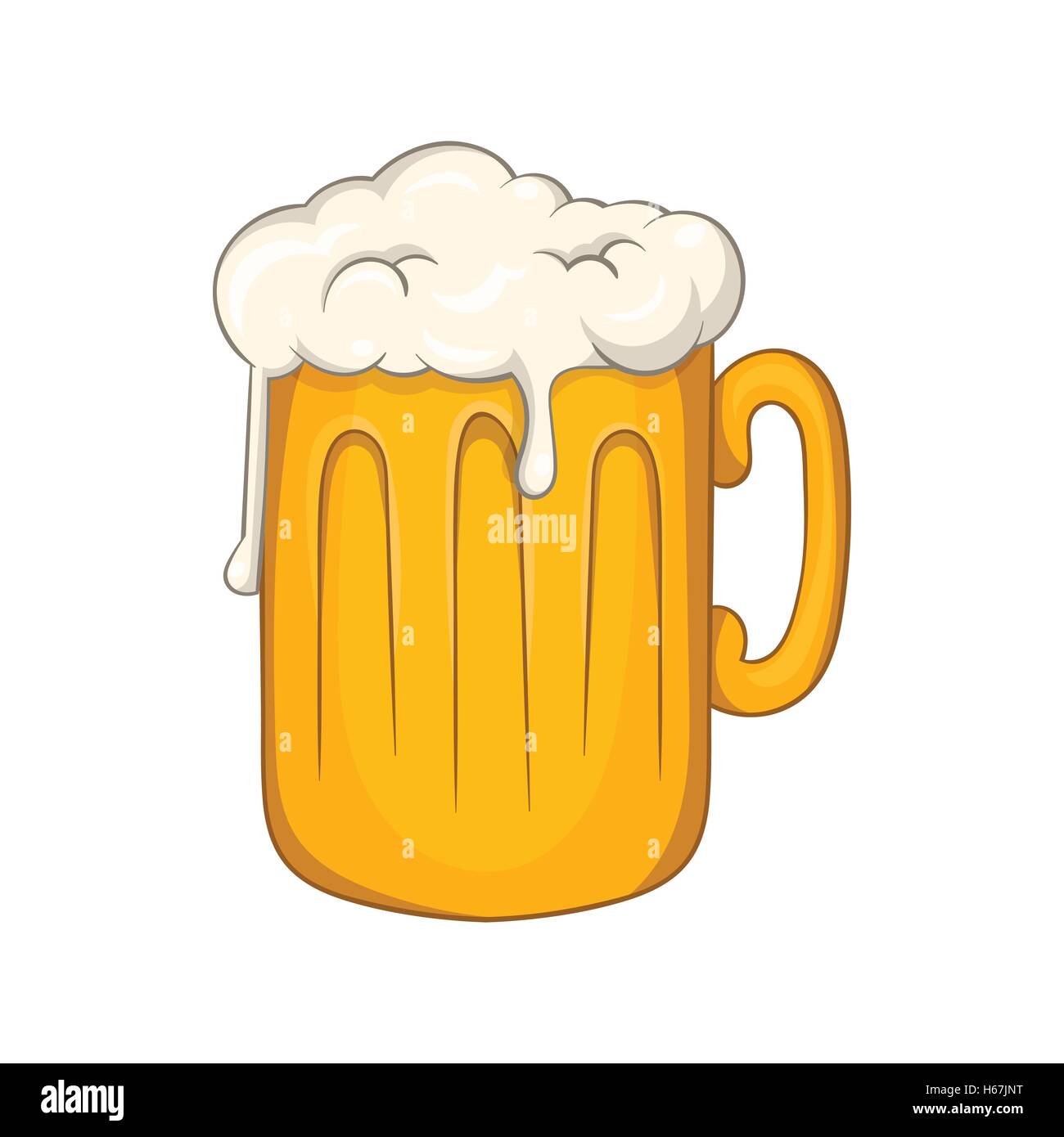 Becher mit Bier-Symbol, Cartoon-Stil Stock-Vektorgrafik - Alamy